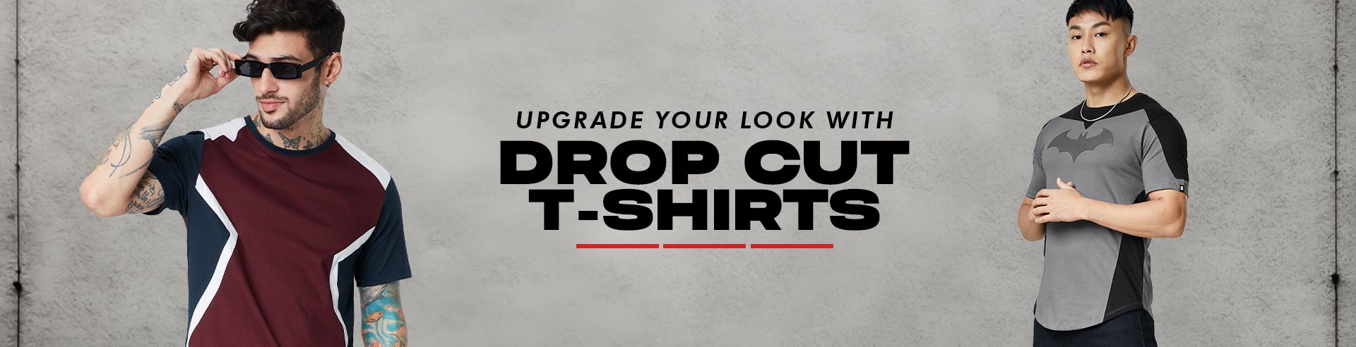 Drop Cut T-Shirt - Buy Printed Drop Cut T-shirts for Men's Online at ...