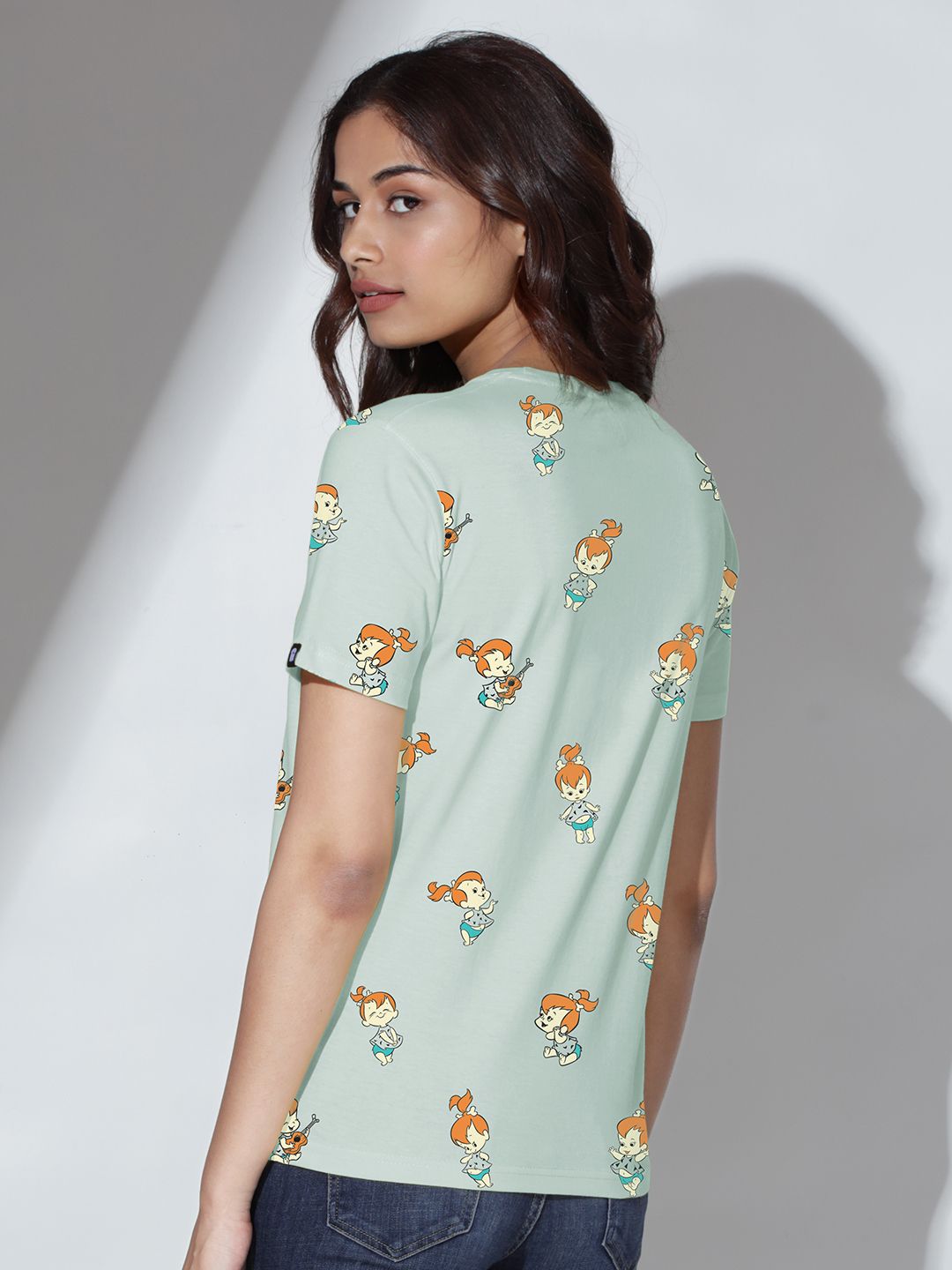 Buy Official Flintstones Pebbles Pattern Women's T-shirt Online.