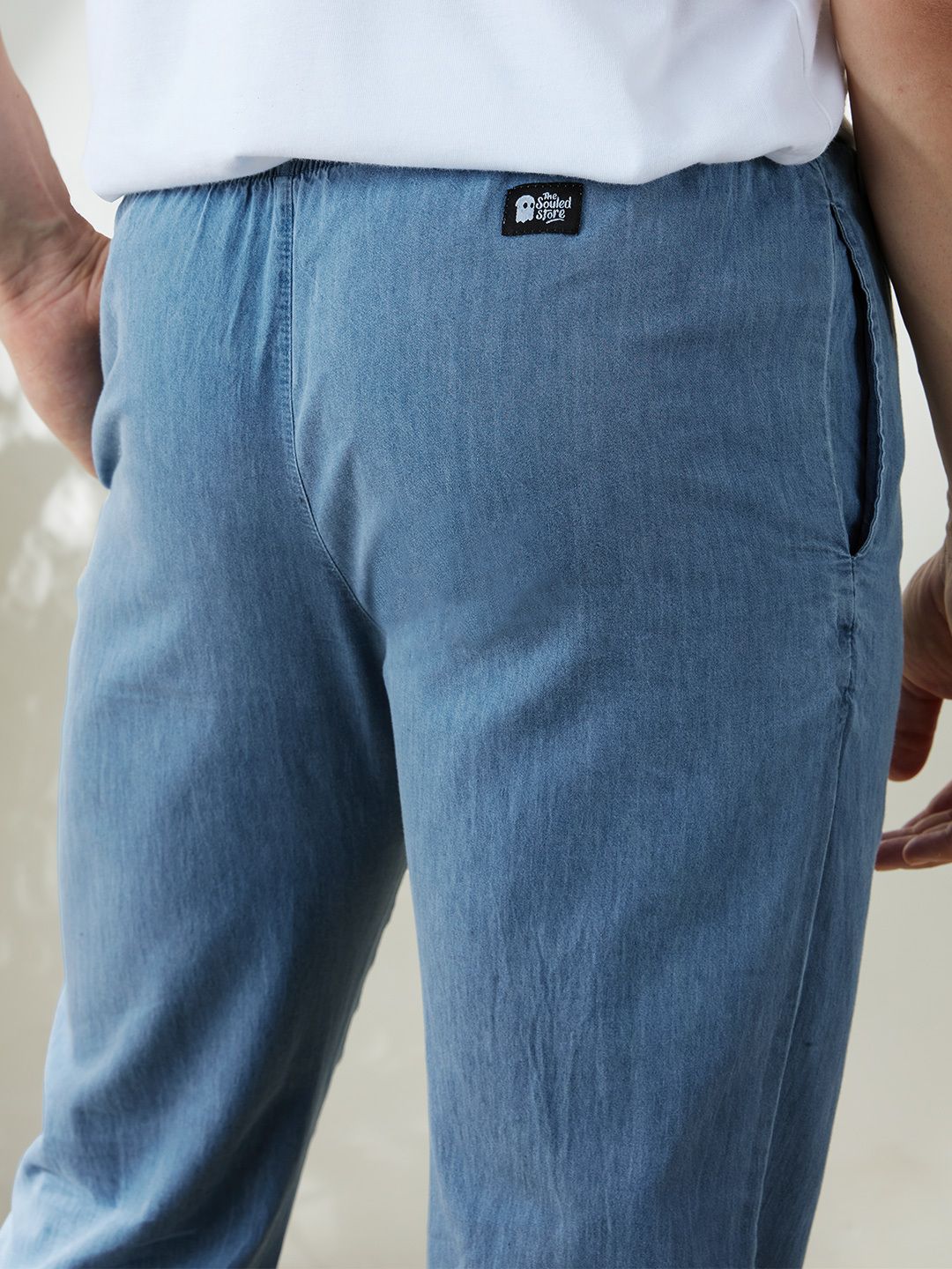 Buy Solids Azure Blue Harem Pants Online