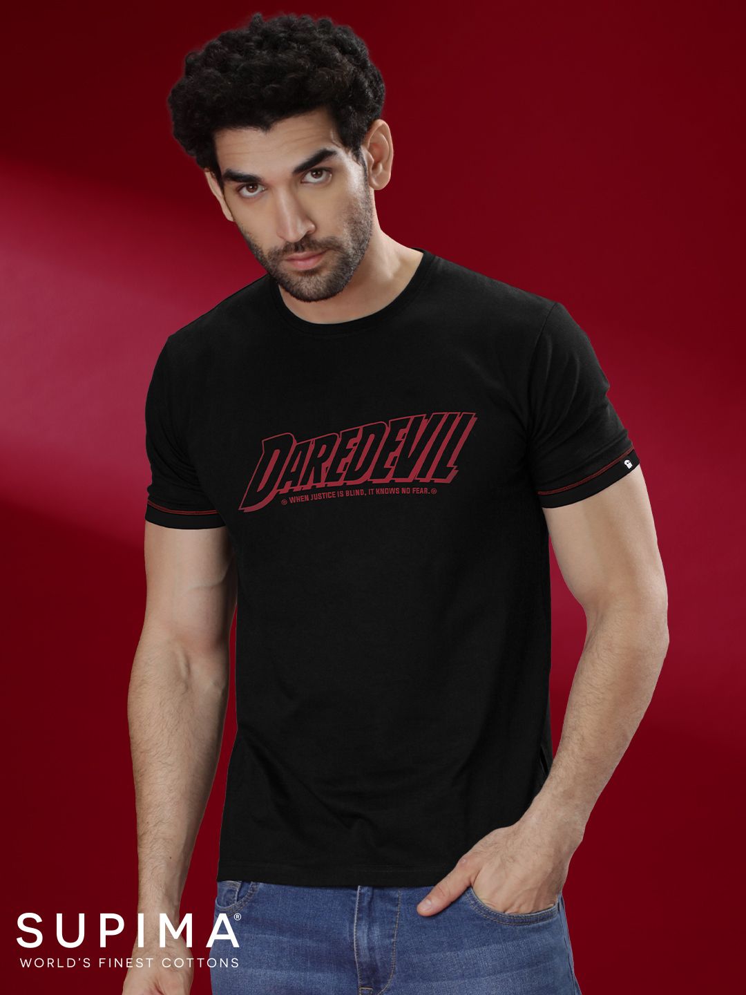 Buy Supima Cotton: Daredevil Official Logo T-shirt Online