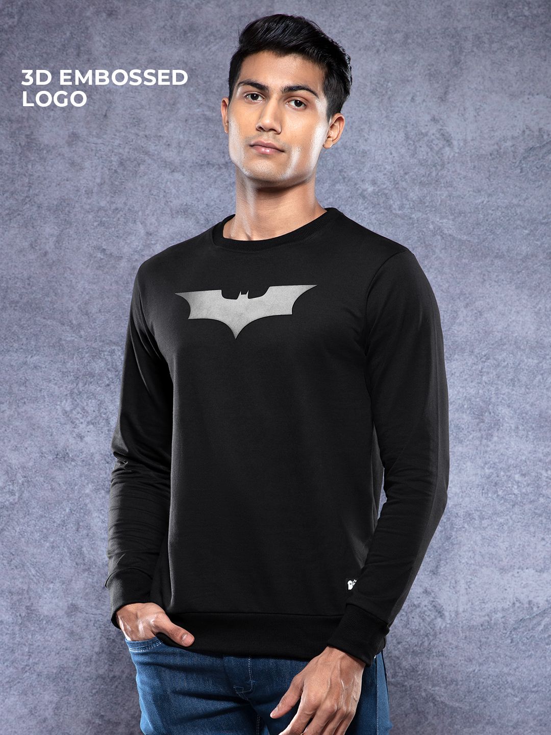 Buy Official Batman 3D Logo Mens Sweatshirt Online