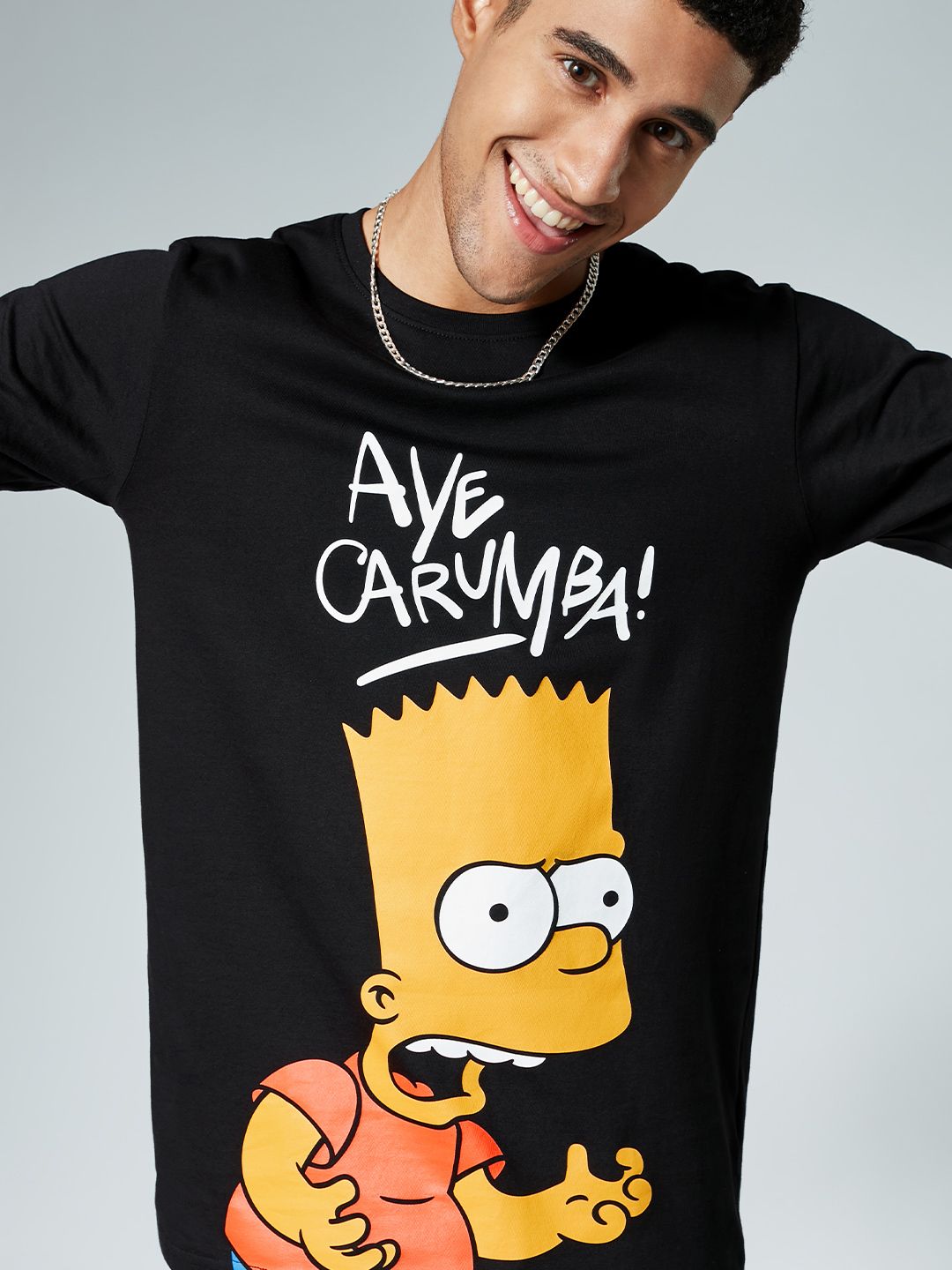 Buy The Simpsons Aye Caramba Half Sleeve T-Shirts Online