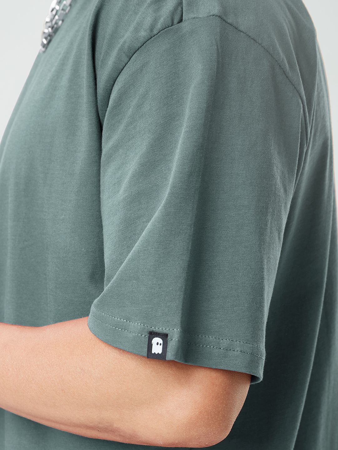 Buy Basic Solids: Sage Green Oversized T-shirt Online