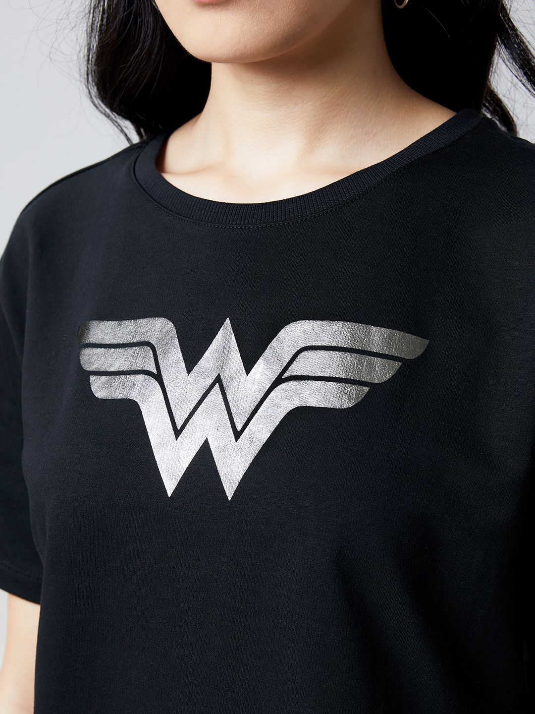 Buy Official Wonder Woman: Logo Pattern Easy Graphic T-Shirts Online.