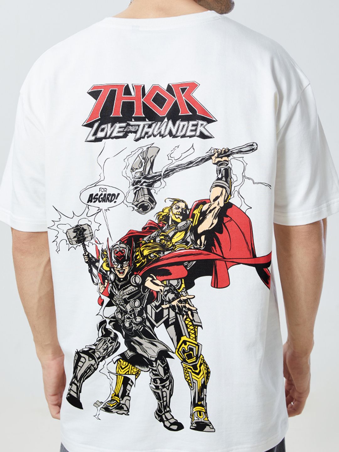 Buy Thor: Hammer White Oversized T-shirt Online