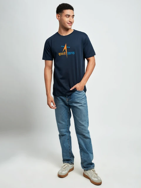 Buy ISRO: Logo Half Sleeve T-Shirts Online