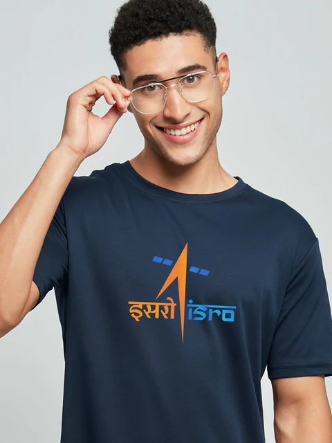 Buy ISRO: Logo Half Sleeve T-Shirts Online