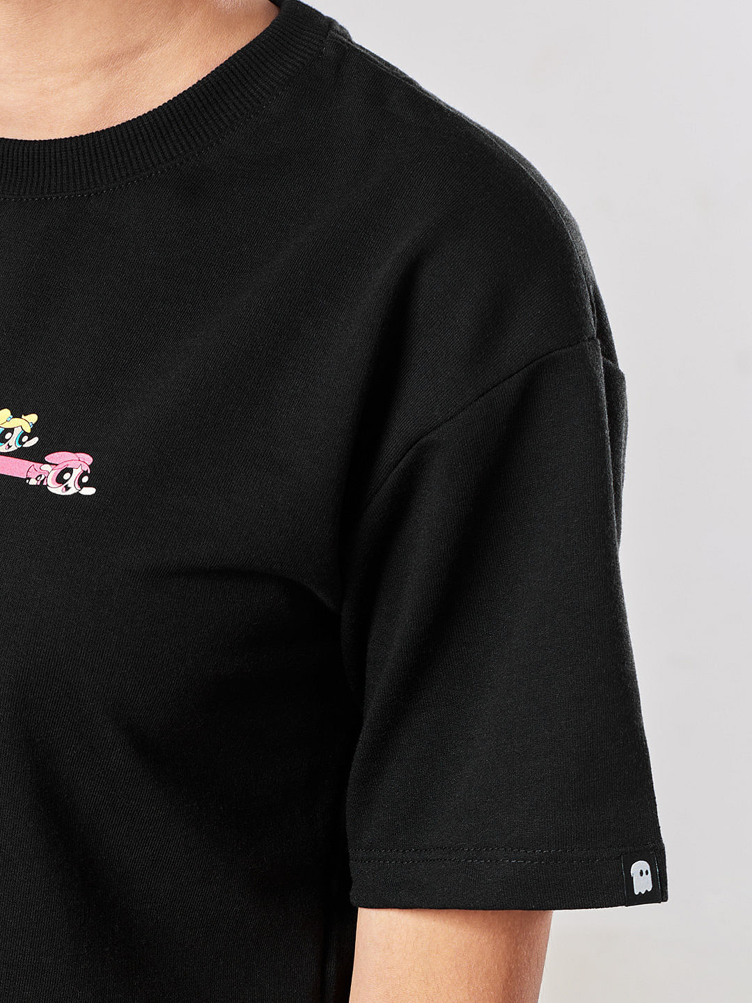 Buy Powerpuff Girls Saving The Day Women Oversized Crop Tops Online