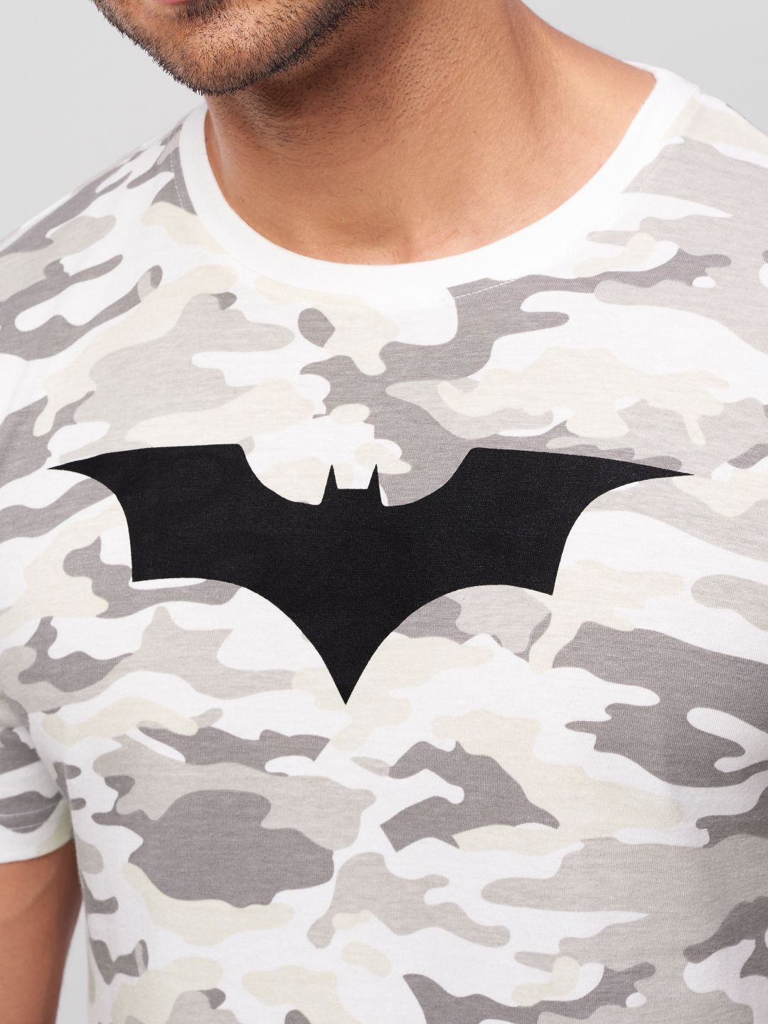 Buy Batman Logo Camo Drop Cut T-Shirts Online