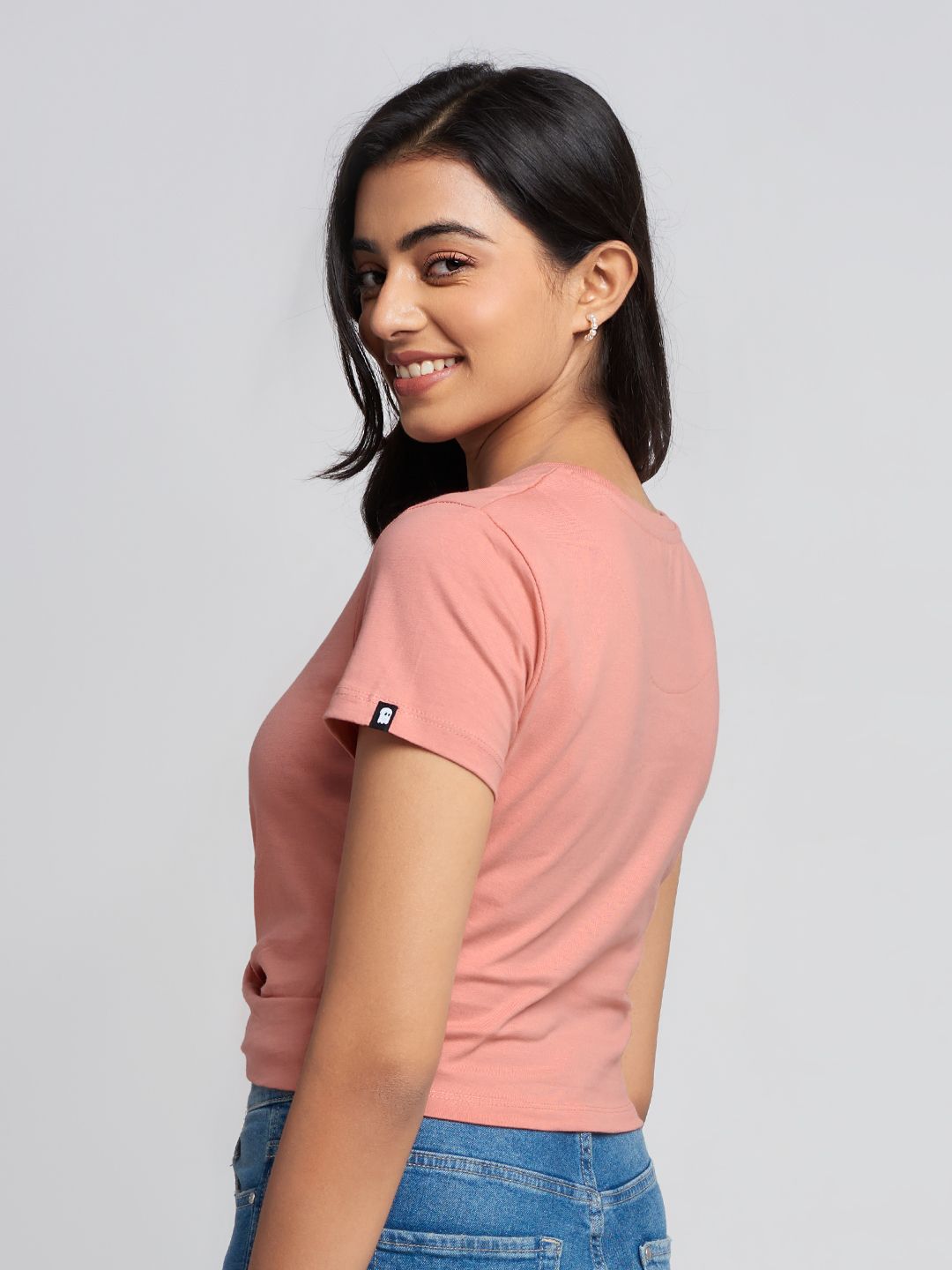 Buy TSS Women: Salmon Pink Twisted Top online at The Souled Store