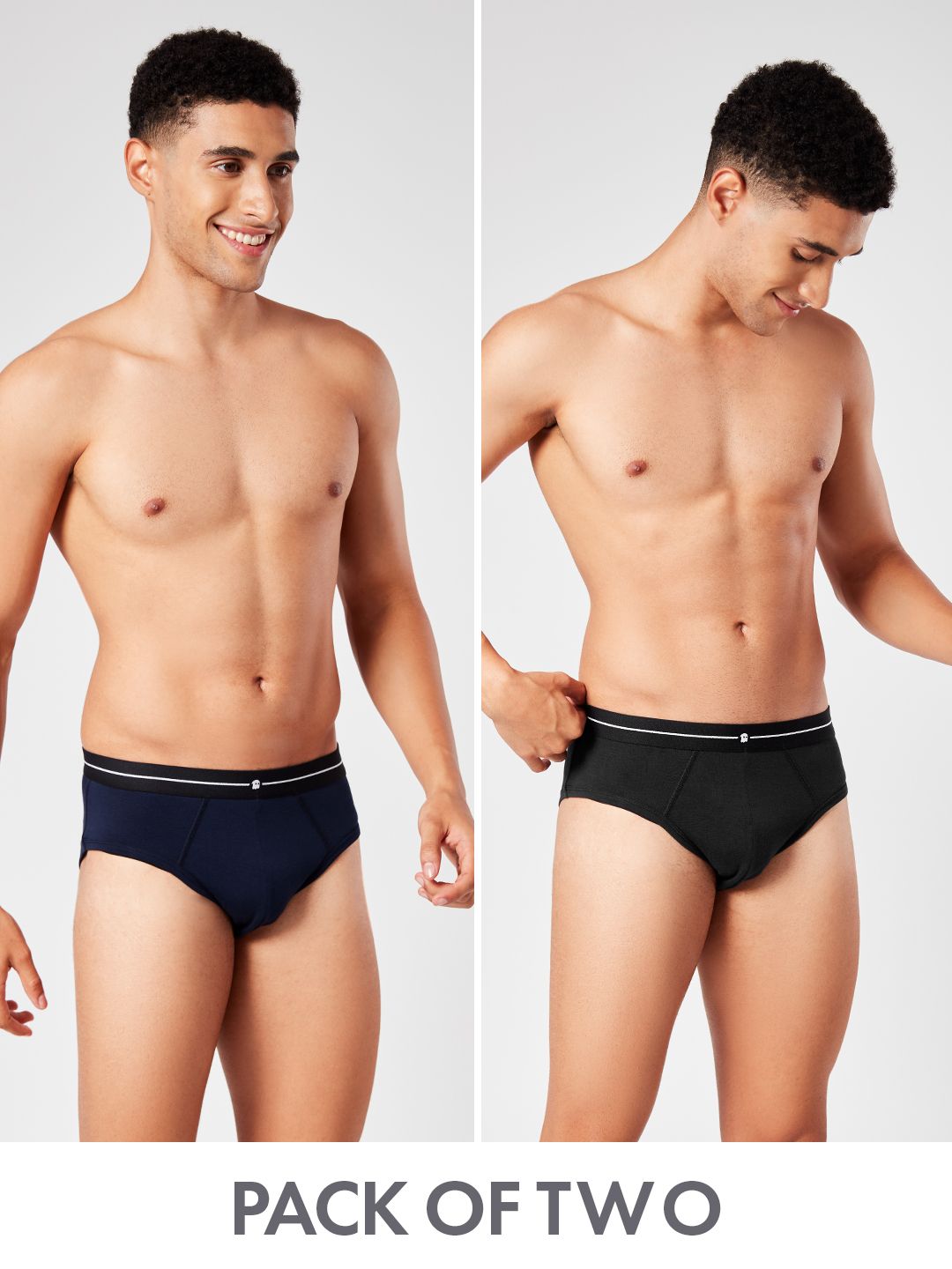 Navy and Black | Pack Of Two Innerwear