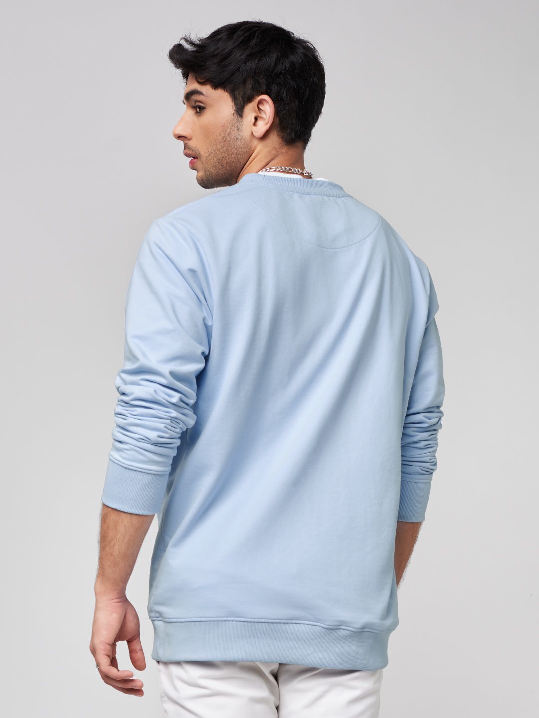 Buy Solids: Powder Blue Sweatshirt Online.