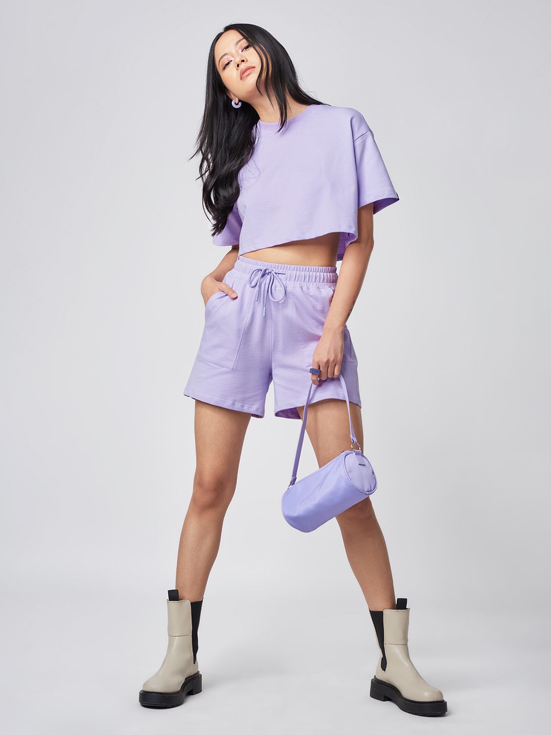 Buy Solids: Lovely Lavender Women Co-ord Set Online