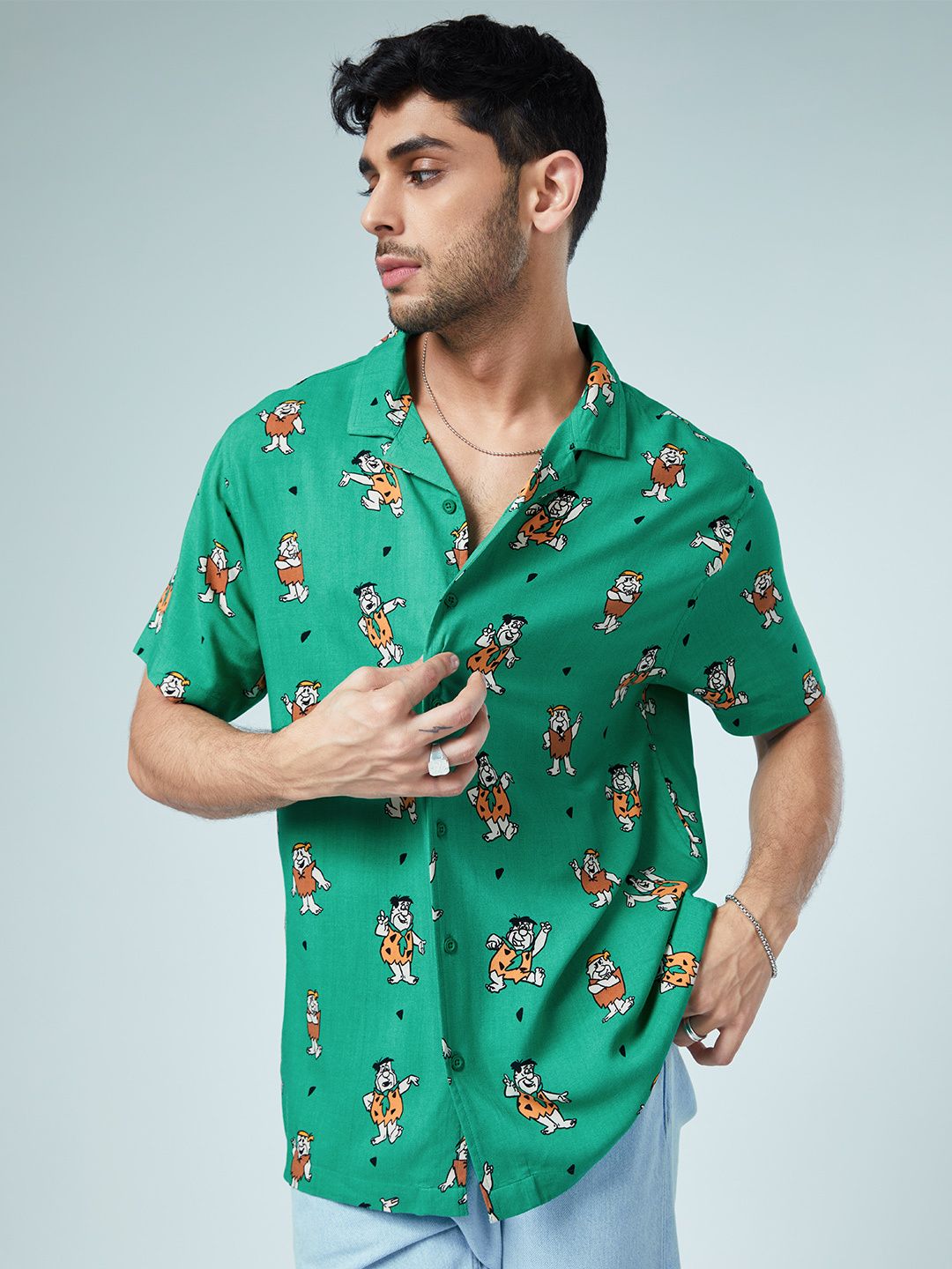 Buy The Flintstones: Pattern Summer Shirts Online