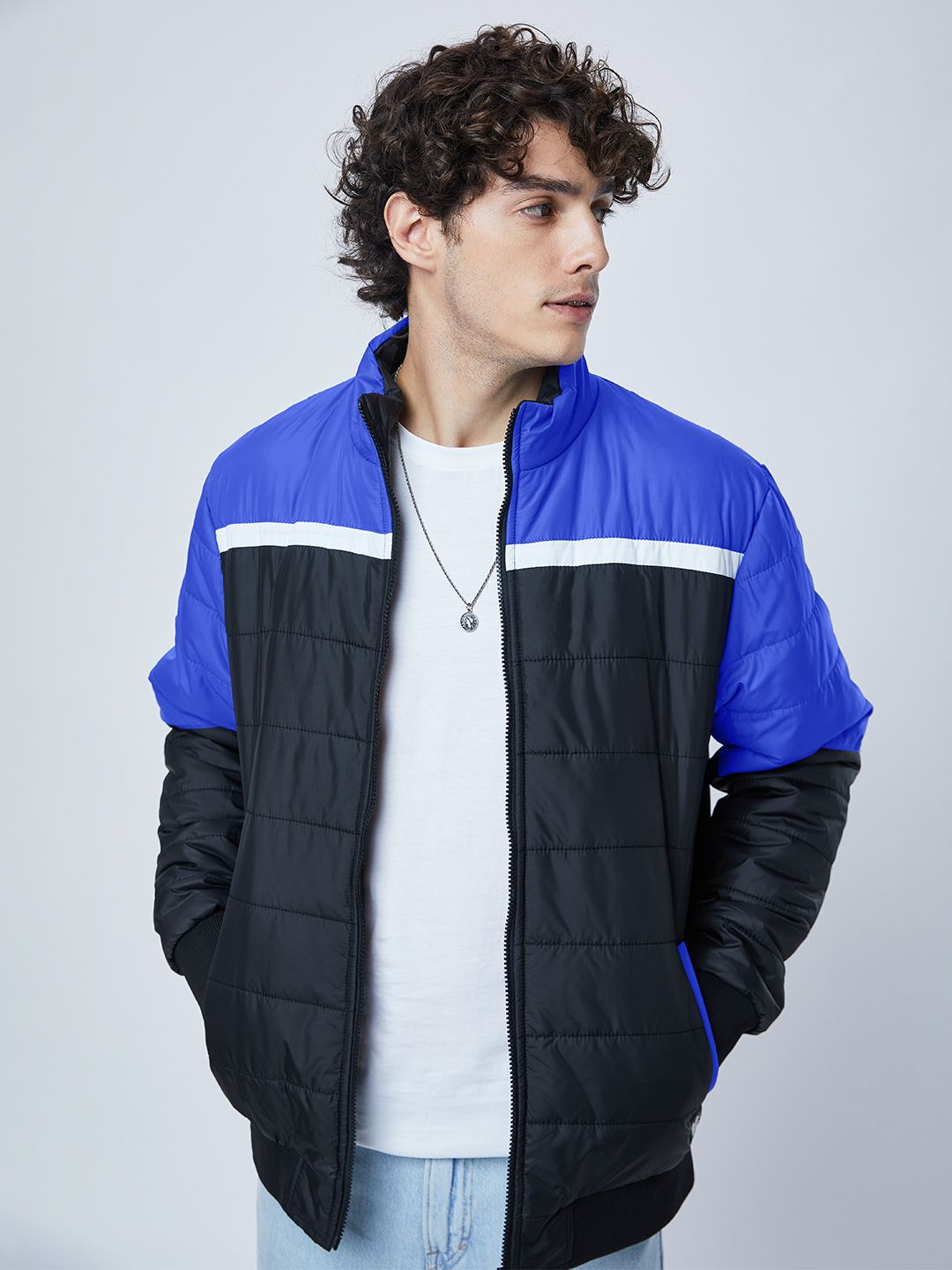 Buy Official Solids: Colorblock Puffer Jackets Online