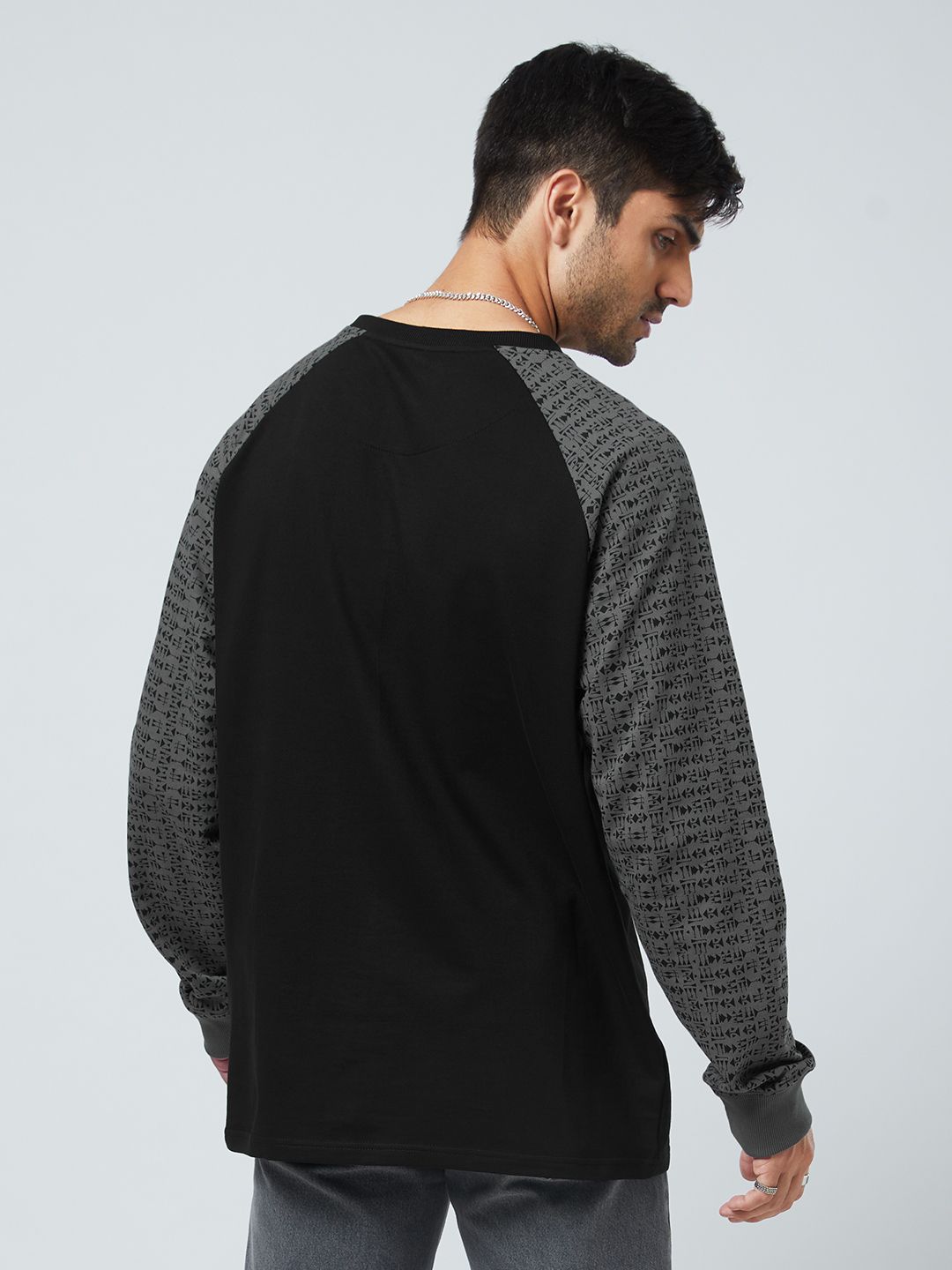 Buy Black Adam: Logo (Raglan) Oversized Full Sleeve T-Shirt Online