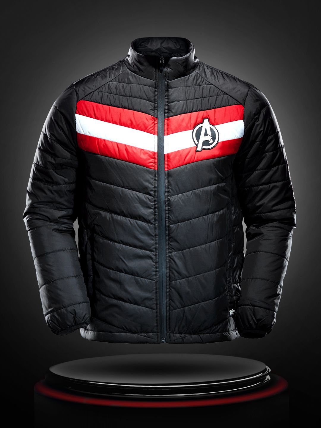 Buy Official Avengers Logo Mens Puffer Jackets Online