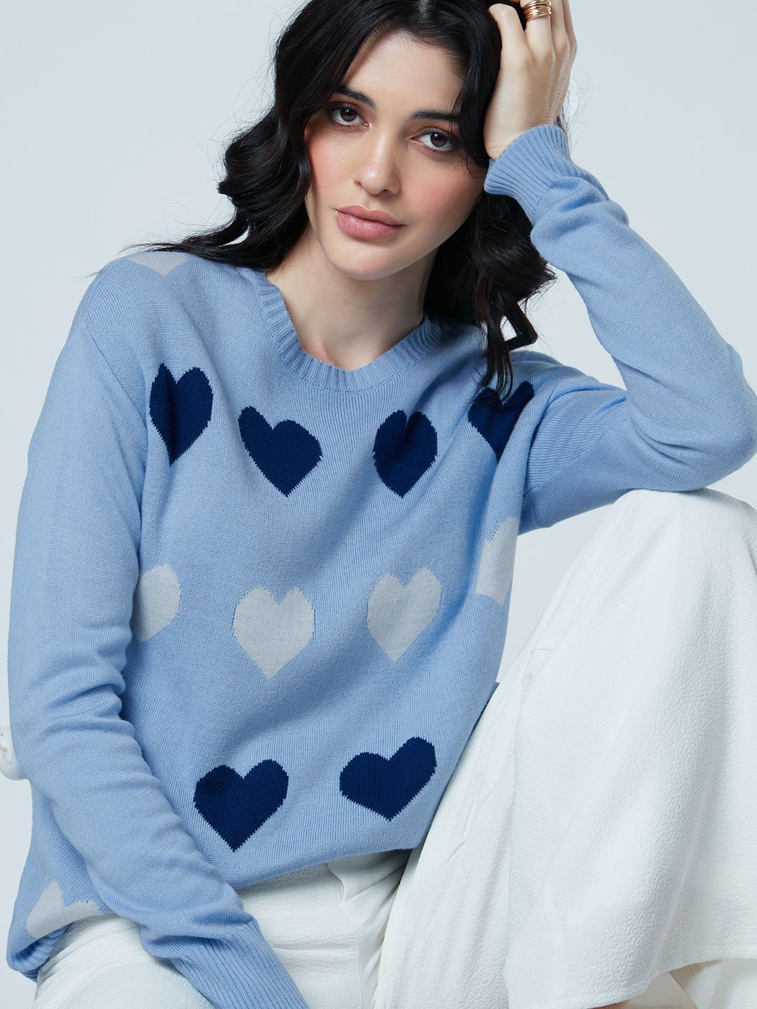 Buy Official Knitted Sweater: Hearts Women Sweaters Online