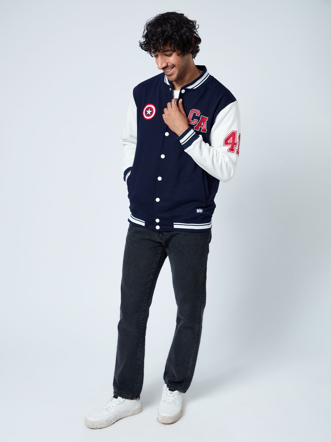 Buy Official Captain America: Steve Rogers Varsity Jackets Online