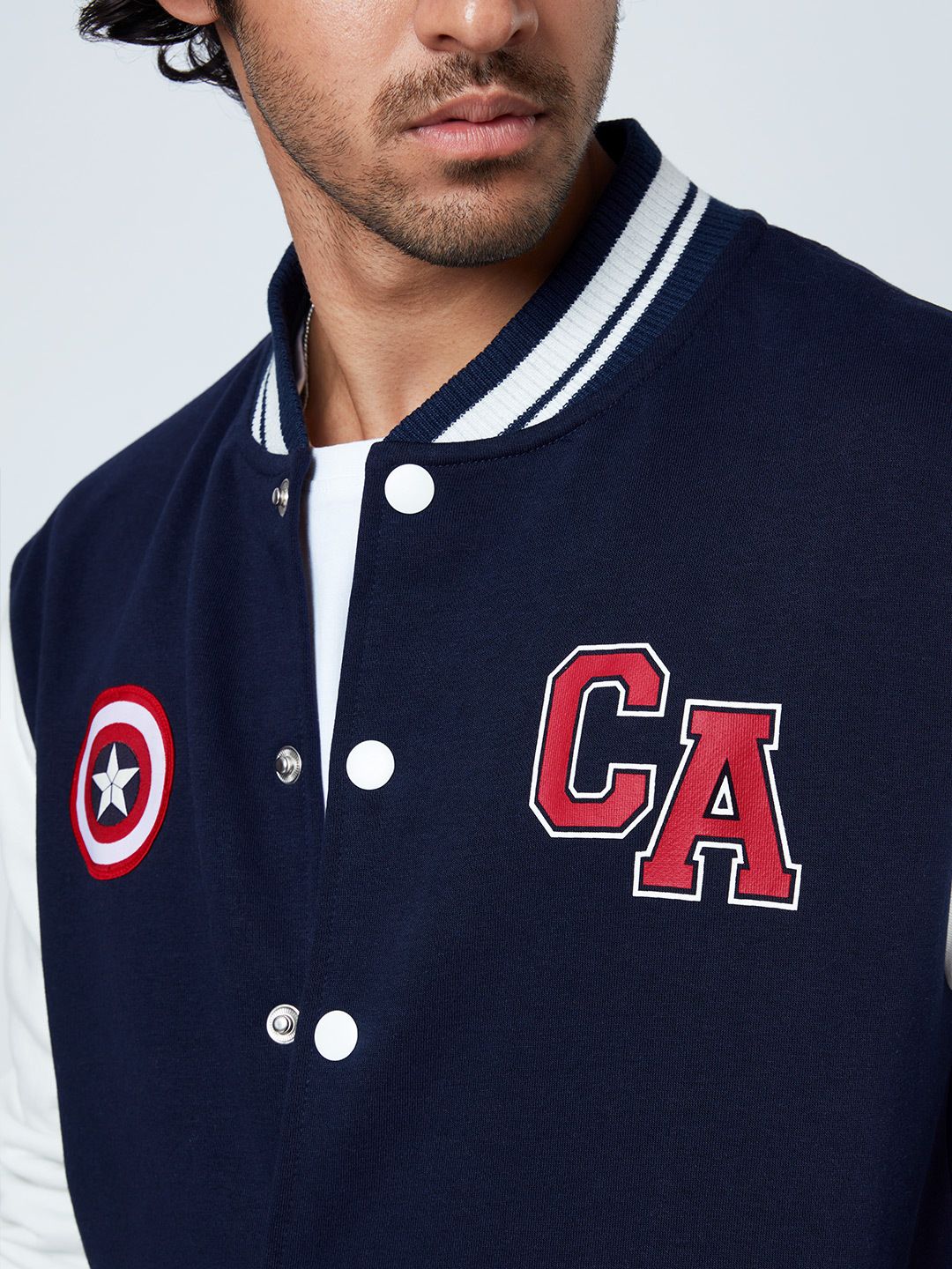 Buy Official Captain America: Steve Rogers Varsity Jackets Online