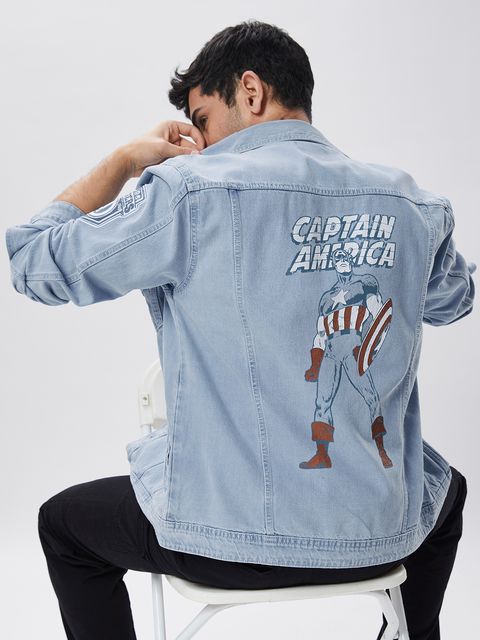Buy Official Captain America: OG Denim Jackets Online