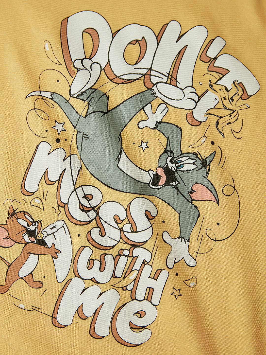 Buy Tom And Jerry: Don't Mess With Me Girls Puff Sleeve Tops Online