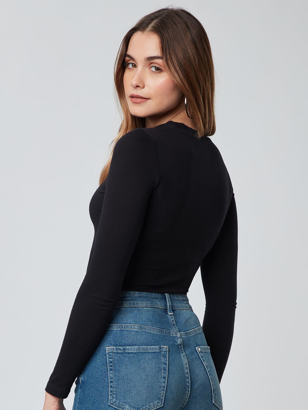 Buy Solids: Black Women's Cut Out Crop Top online at The Souled Store