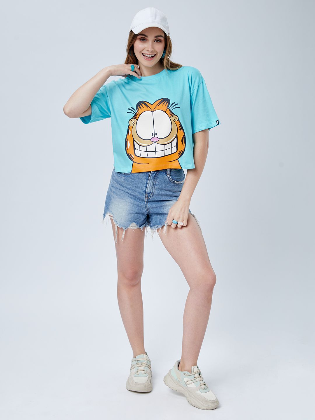 Buy Garfield: Garfield Face Women's Oversized Crop Top online at The ...