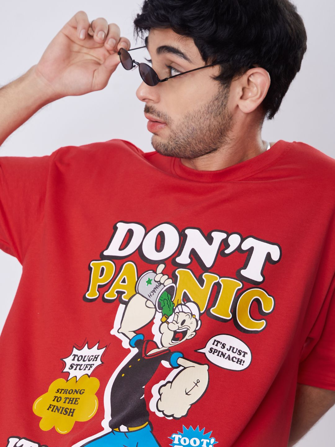 Buy Popeye: Don't Panic Oversized T-Shirts Online
