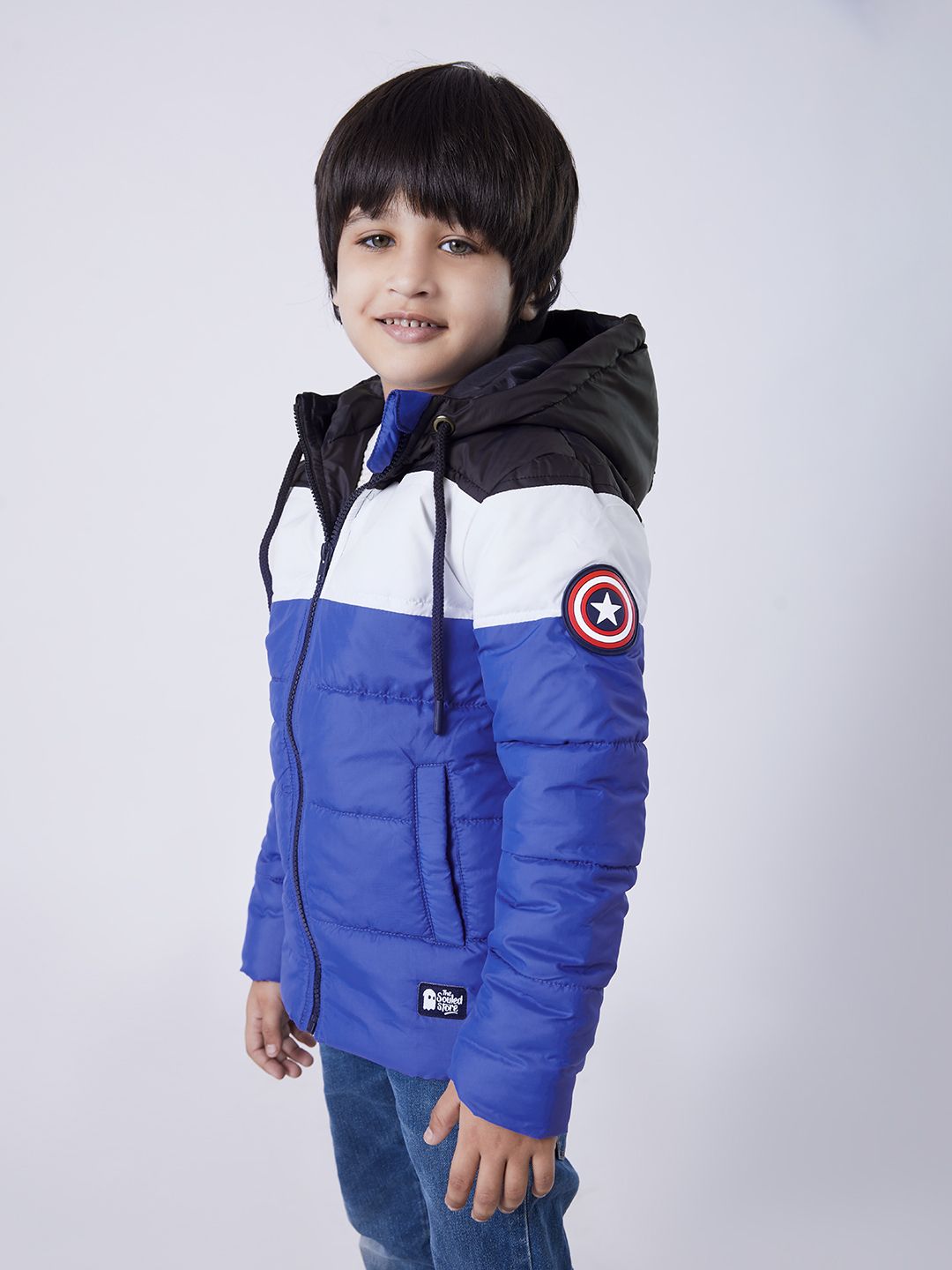 Buy Captain America: Cut and Sew Boys Puffer Jacket Online