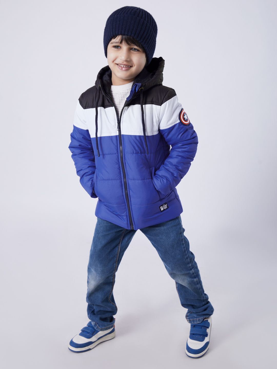 Buy Captain America: Cut and Sew Boys Puffer Jacket Online