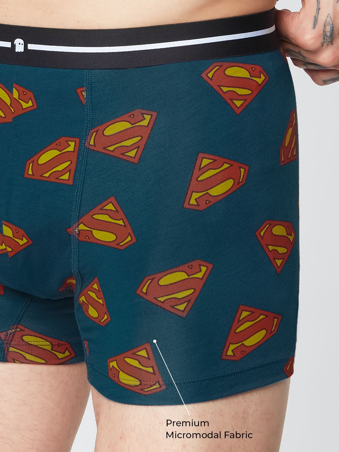 Buy Superman: Logo Pattern Trunks Underwear Online.