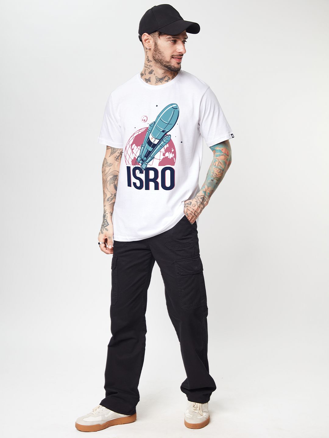 Buy ISRO: Emblem Half Sleeve T-shirt Online