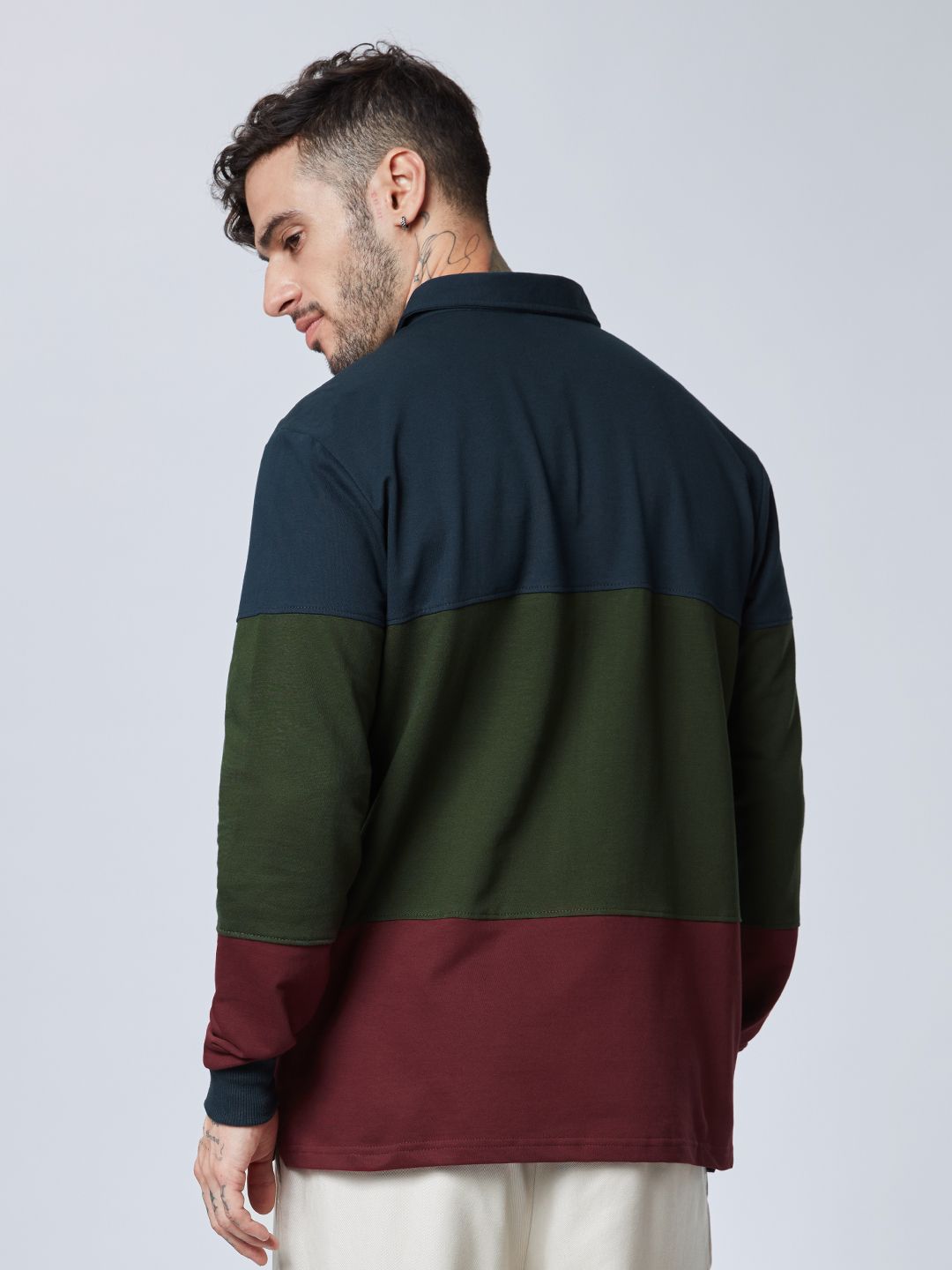 Buy Dark Forest: Men's Colorblock Rugby Polo Online