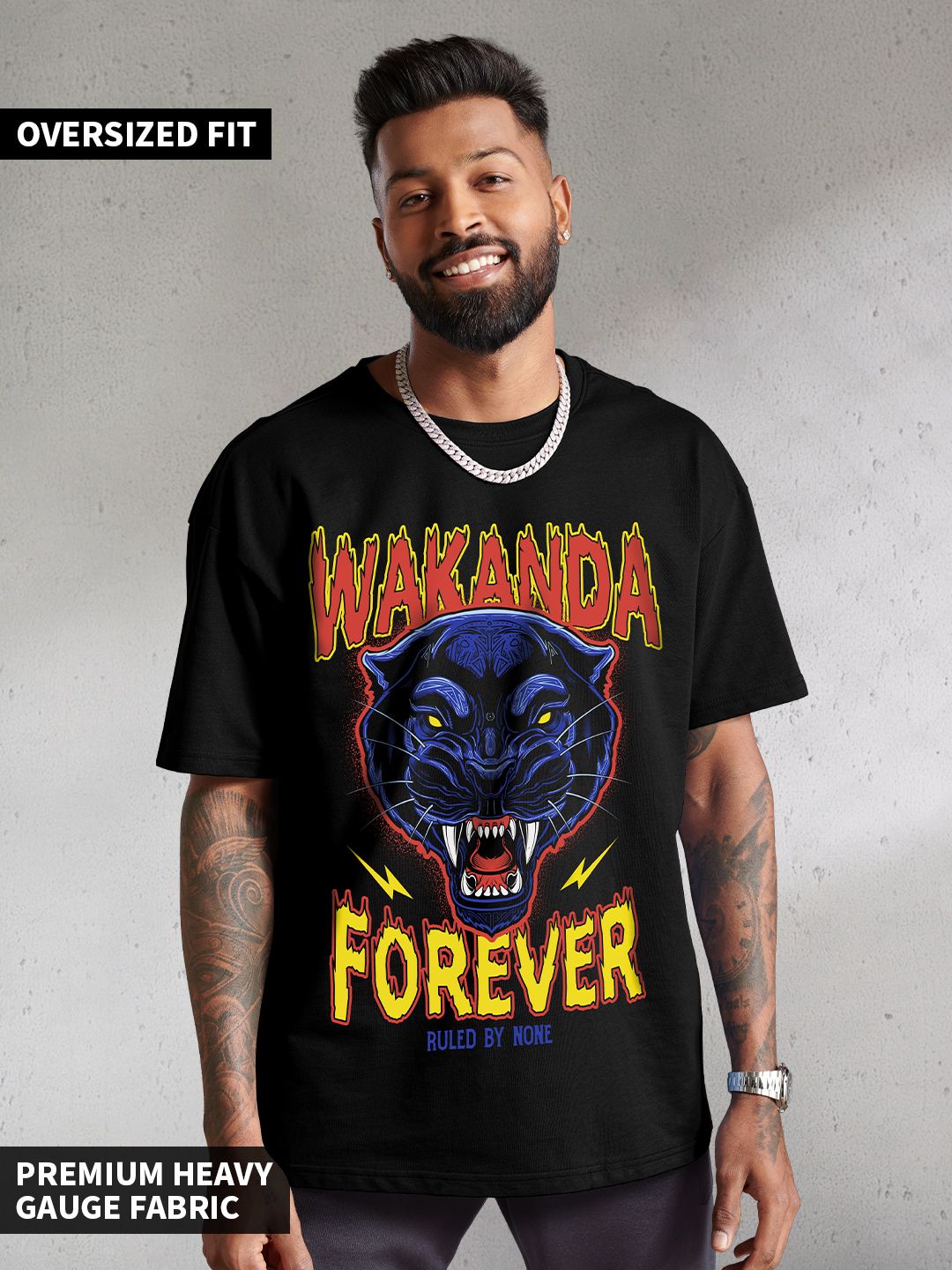 Buy Black Panther: Wakanda Oversized T-Shirts Online