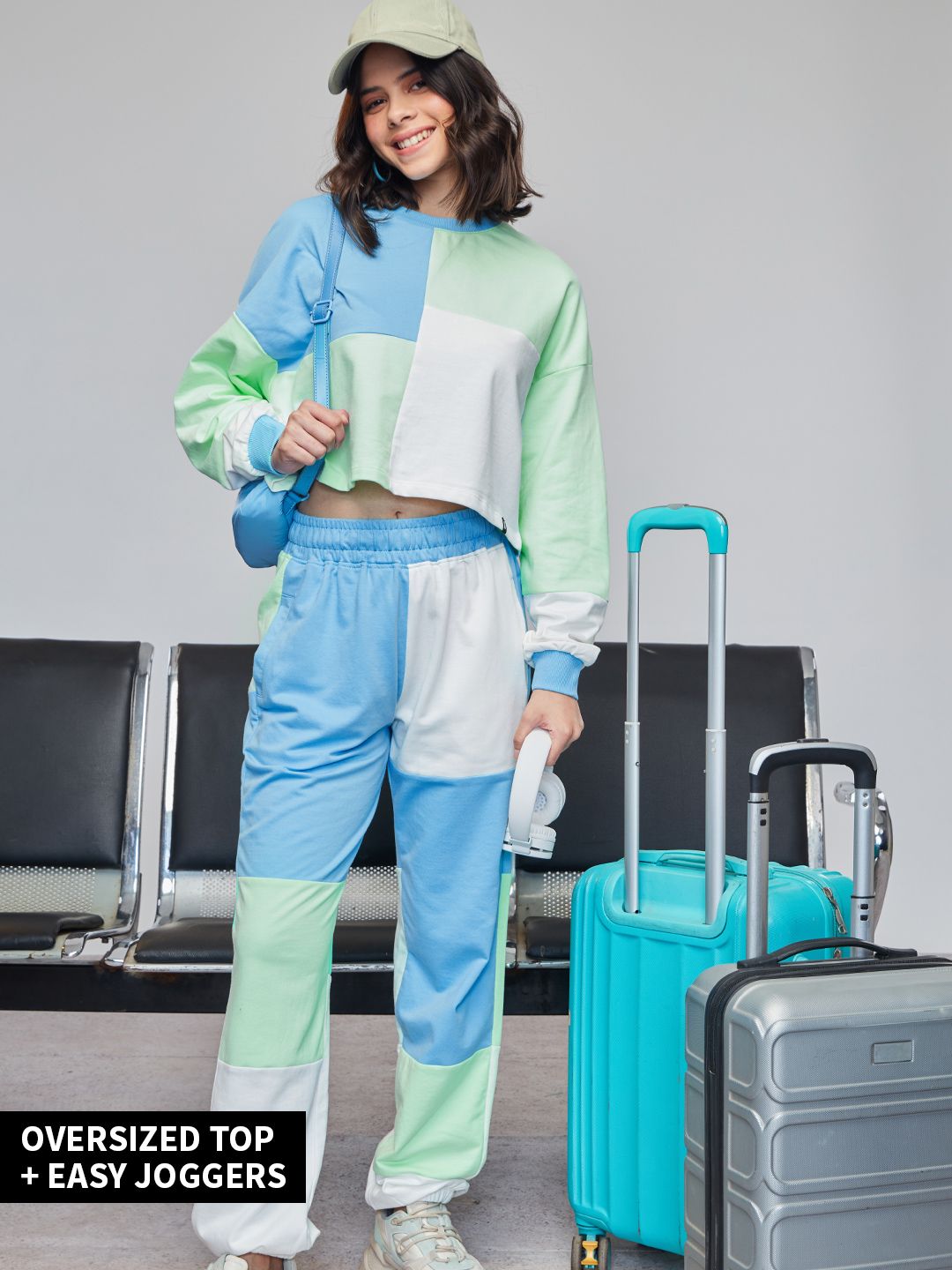 Buy Aqua Lagoon Block Women Co-ord Set Online