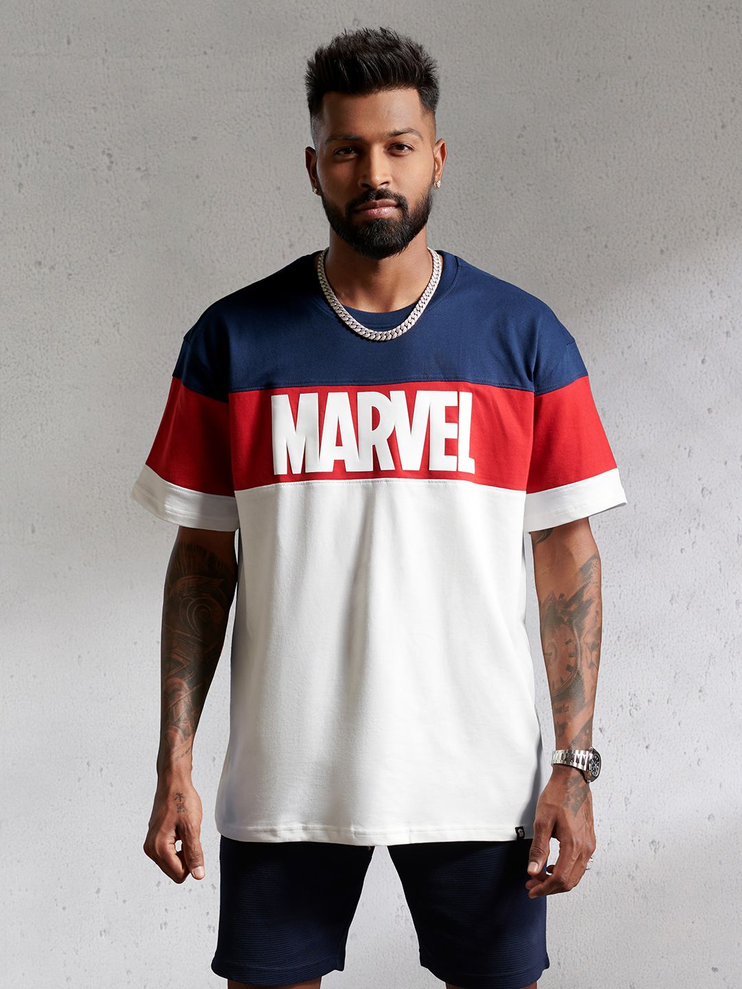 Buy Marvel Logo Oversized T-Shirts Online