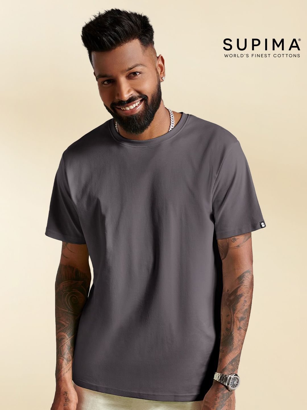 Buy Solids: Black (Supima) T-Shirts Online