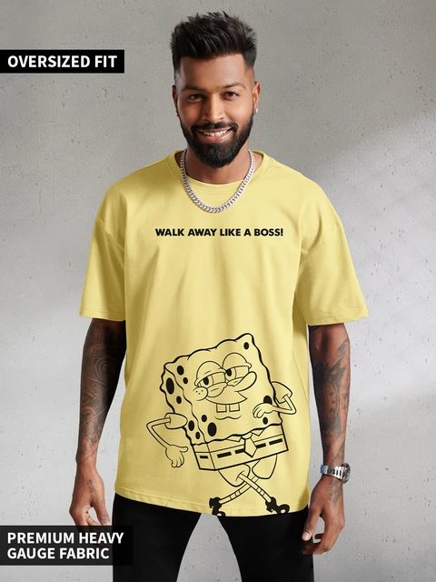 Buy Spongebob Like A Boss Oversized T-shirts Online