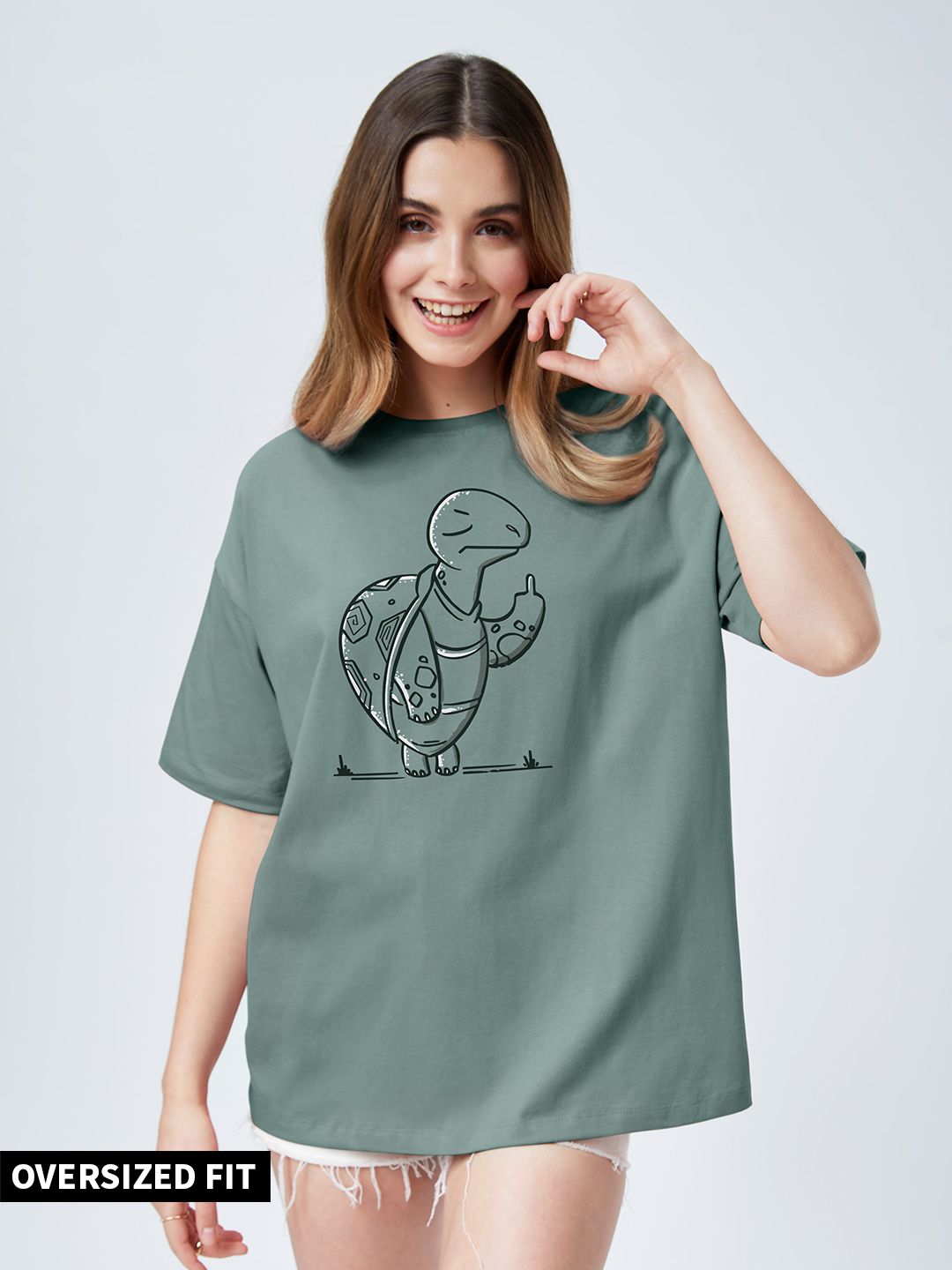 Buy Official Save The Tortoise Women Oversized T-Shirt online at The ...