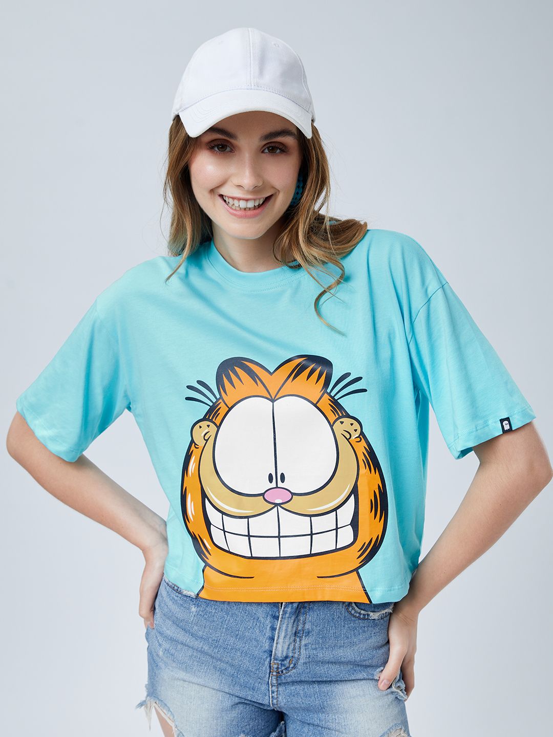Buy Garfield: Garfield Face Women's Oversized Crop Top online at The ...