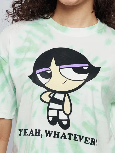 Buy Powerpuff Girls Buttercup Whatever Womens Oversized Cropped T