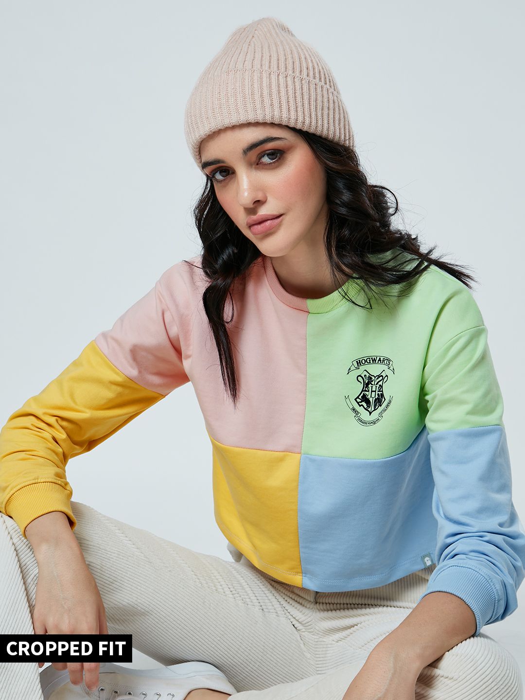 Buy Official Harry Potter: House Colour Block Women Sweatshirts Online