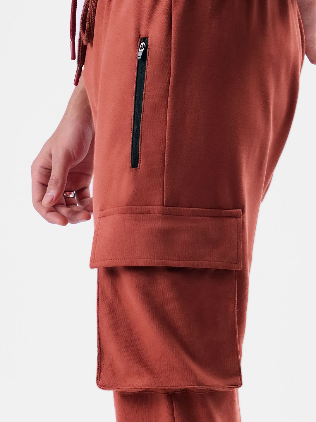 Buy Solids: Rust Cargo Joggers Online