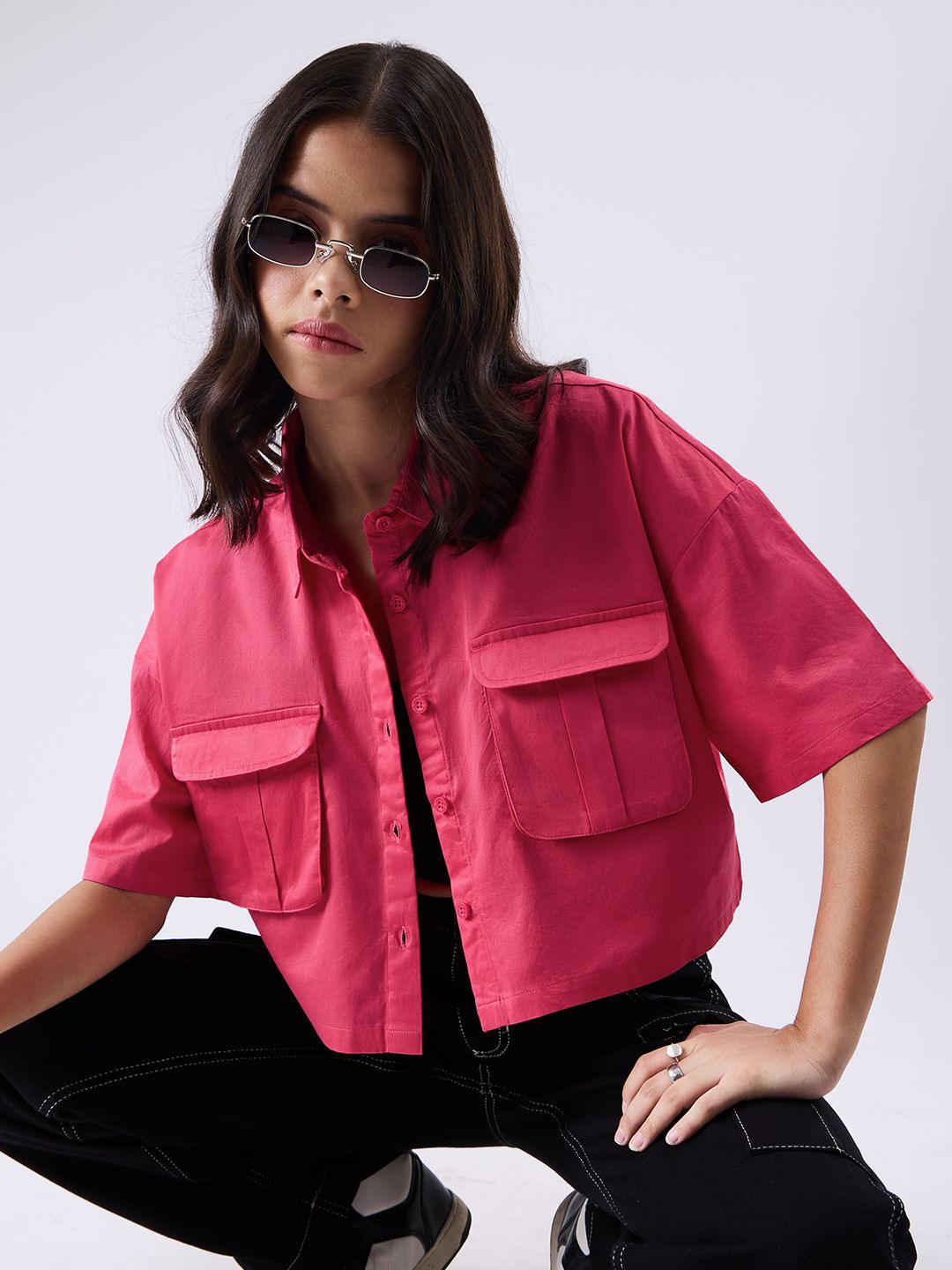 Buy Pink Women's Boxy Fit Shirt Online at The Souled Store.