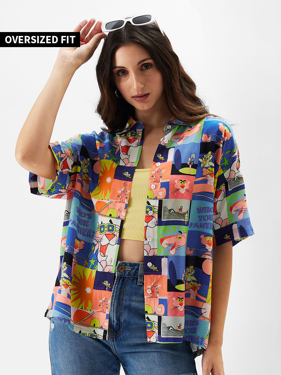 Buy Pink Panther Pattern Womens Hawaiian Shirt Online At The Souled Store