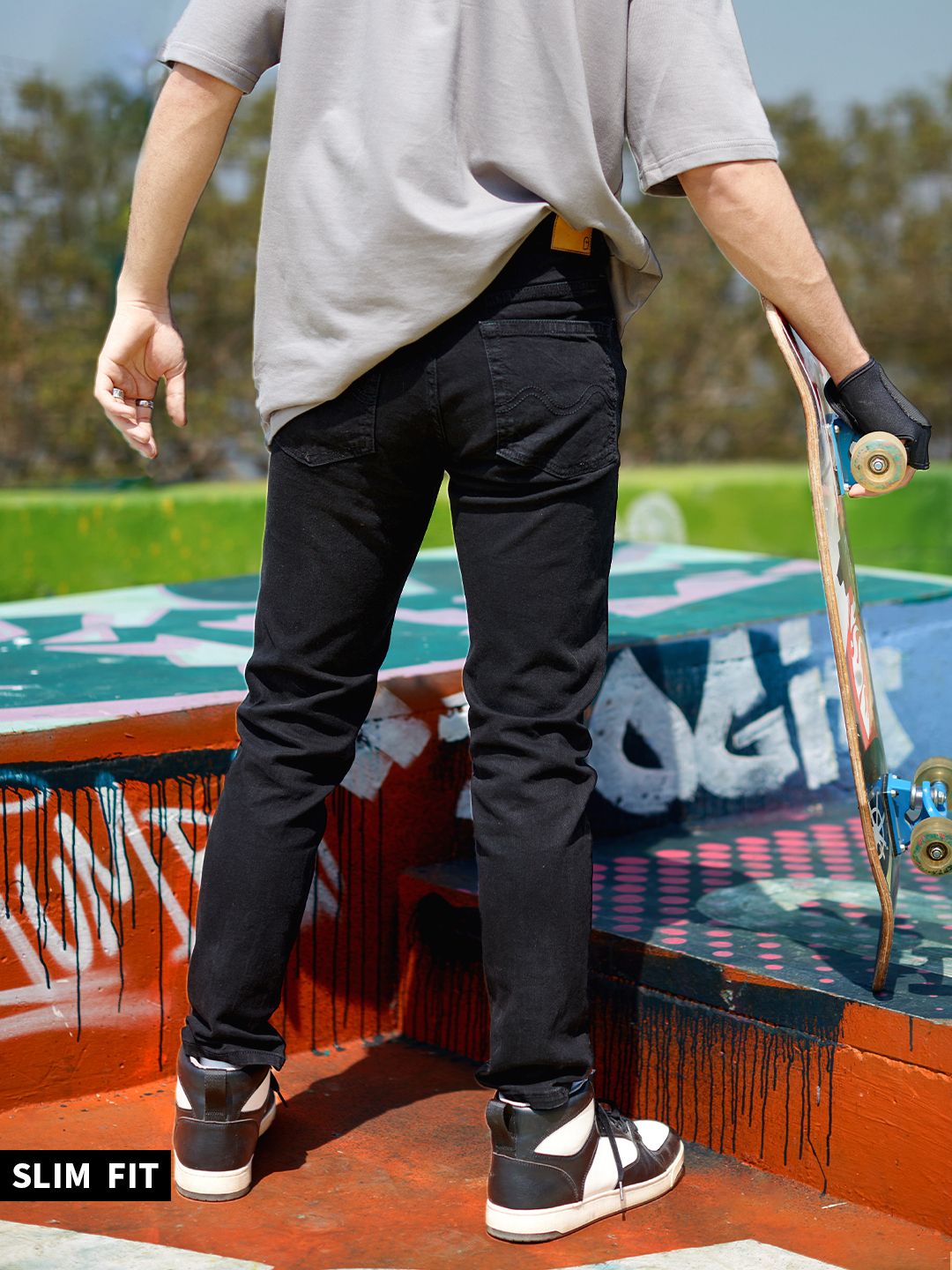 Buy Solids: Black (Slim Fit) Men Jeans Online