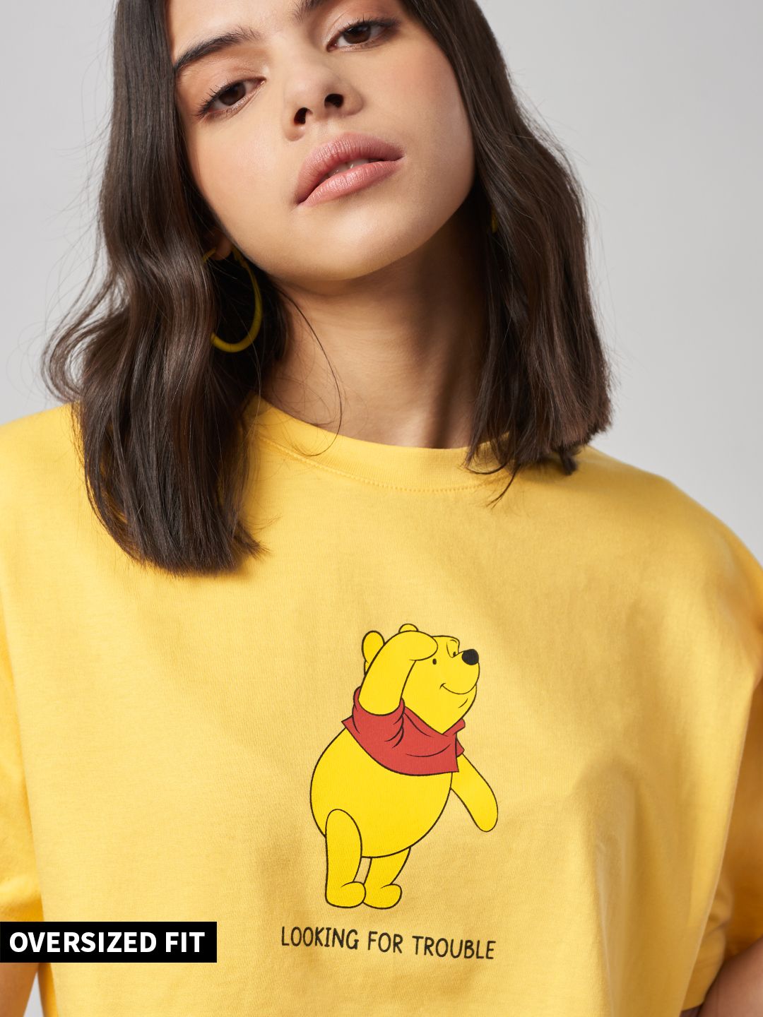 Buy Winnie The Pooh: Trouble Women Oversized Crop Top online