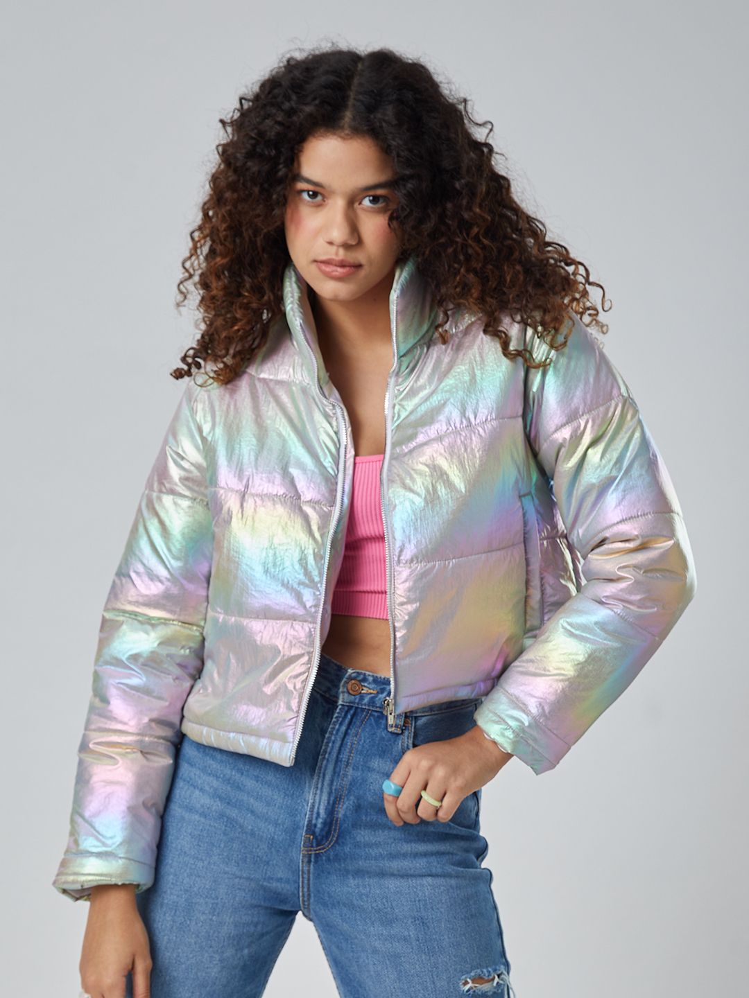 Buy Official Solids: Shiny Metal Women Jackets Online