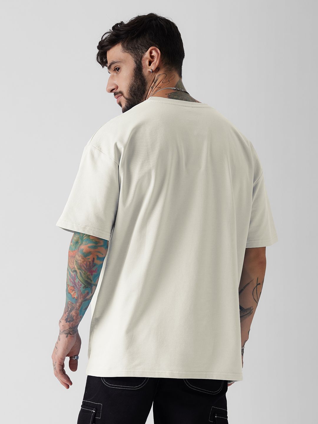 Buy Solids: Eggshell White Oversized T-Shirts Online